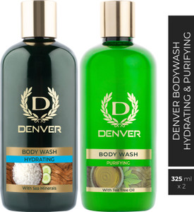DENVER Hydrating Body Wash And Purifying Body Wash Combo Pack Of 2: Buy ...