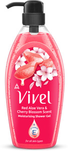 Vivel Red AloeVera & Cherry Blossom Moisturizing Shower Gel,with Plant ...