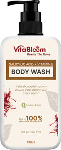 VitaBloom Body Wash Salicylic Acid, and Vitamin E | Gentle Exfoliating ...
