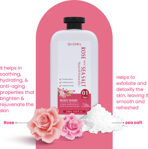 Biovalley Rose & Sea Salt Body Wash Shower Gel, Moisturized & Radiant ...