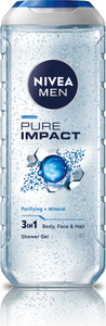 Nivea Men Pure Impact Body Wash with Purifying Micro Particles, Body ...