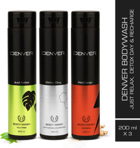 DENVER Just Relax, Detox Day and Recharge Body Wash: Buy DENVER Just ...