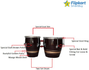 Flipkart SmartBuy 2 piece bongo Wooden Bongo Price in India - Buy ...