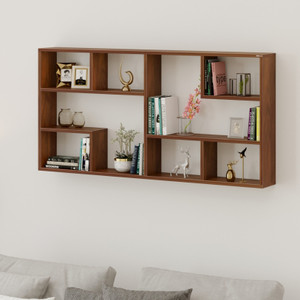 BLUEWUD Petree Wall Mounted Decorative Wall Shelf for Livingroom Hall ...