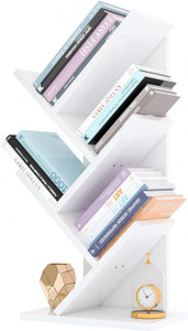 UniAart Tree Bookshelf, 5 Tier Display Storage Shelf Engineered Wood ...