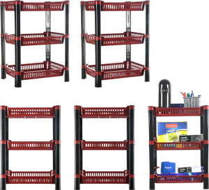 KUBER INDUSTRIES Pack of 5 Multipurpose Racks For Storage | 3-Tier Kids ...