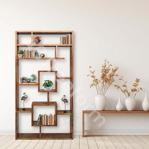 TWOBROS Solid Wood Open Book Shelf Price in India - Buy TWOBROS Solid ...