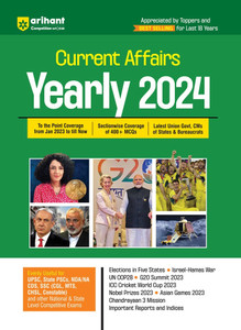 Arihant Current Affairs Yearly 2024 | Sectionwise Coverage of 400+ MCQs ...