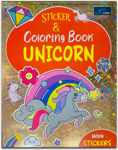 Sticker & Coloring Book - Unicorn Coloring Book For Kids: Buy Sticker ...