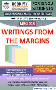 IGNOU MEG 13 Writing from the Margins Study Material For IGNOU Students ...