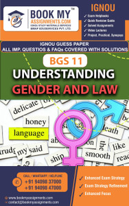 IGNOU BGS 11 Understanding Gender and Law | Guess Paper | Important ...