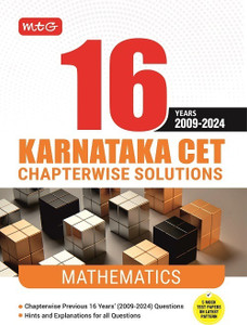 MTG 16 Years Karnataka CET Chapterwise Solutions Mathematics PYQ Book ...