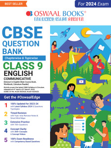 Oswaal CBSE Class 9 English Communicative Question Bank (2024 Exam ...