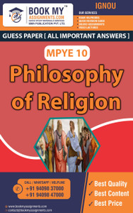 IGNOU MPYE 10 Philosophy of Religion | Guess Paper | Important Question ...