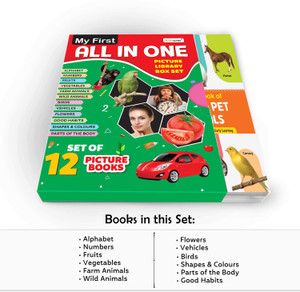 Gift Set For Kids My First All in One Picture Library Box (Green ...