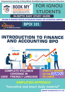 IGNOU BPOI 101 Introduction to Finance and Accounting BPO In Depth ...