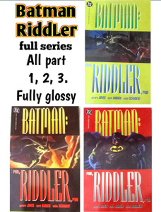 Batman RiddLer comic set of 3, Full series and Fully Glossy paper ...