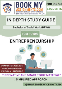 IGNOU BCOM BCOS 185 Entrepreneurship Study Material | In-Depth Study ...