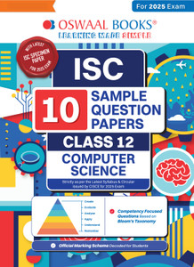 Oswaal ISC | 10 Sample Question Papers | Class 12 | Computer science ...
