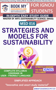 IGNOU MSD 16 Strategies and models for sustainability Study Guide (In ...