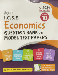 Goyal ICSE Economics Question Bank With Model Test paper Class-10 for ...