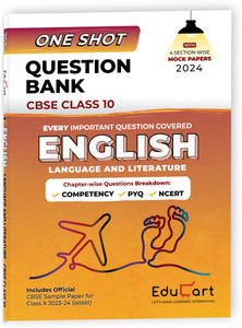 (OLD) Educart One-shot Question Bank ENGLISH CBSE Class 10 for 2024 ...