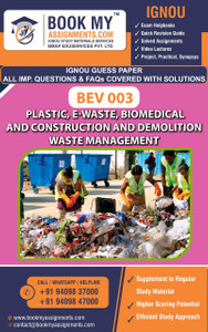 IGNOU BEV 003 Plastic, E-waste, Biomedical and Construction and ...