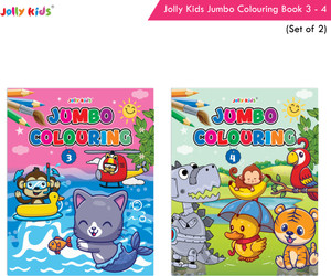 Jolly Kids Jumbo Colouring Books Set B For Kids|Set of 2| Drawing ...
