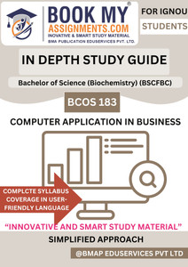 IGNOU BCOS 183 Computer Application in Business | BCOMG Study Guide ...