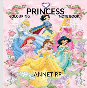 Princess coloring note book: Buy Princess coloring note book by Jannet ...
