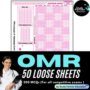OMR Sheets For Practice NEET latest 200 MCQs Pack Of 50 Loose Sheets A4 ...