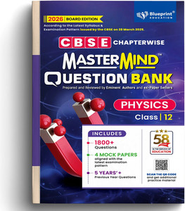 Mastermind CBSE Question Bank Class 12 Physics Exam 2026 With 4 Mock ...