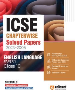 ICSE Chapterwise Solved Papers 2023-2005 English Language Paper 1 Class ...