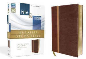 NIV, The Message, Parallel Study Bible, Leathersoft, Brown: Buy NIV ...