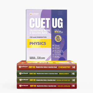 Arihant CUET UG 2026 Physics, Chemistry, Biology, General Aptitude Test ...