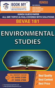 IGNOU BEVAE 181 Environmental Studies | Guess Paper | Important ...