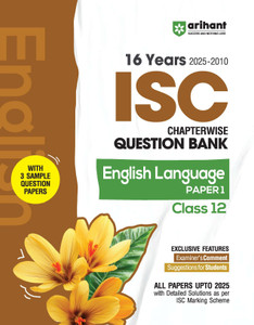 Arihant ISC English Language Question Bank Class 12 | 16 Years Solved ...