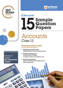 Arihant ISC Sample Question Papers Class 12 Accounts Book for 2024 ...