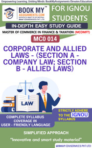 IGNOU MCO 014 Corporate and Allied Laws - (Section A - Company Law ...