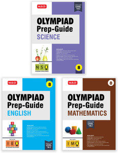 MTG Olympiad Prep-Guide Class-8 Mathematics, Science & English (Set of ...