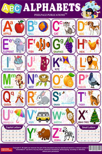 Early Learning Alphabet ABCD Educational Charts for Kids | 23 x 18 Inch ...