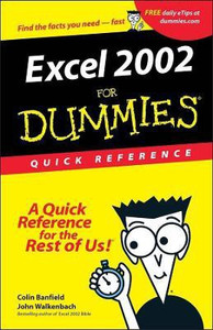 Excel 2002 for Dummies Quick Reference: Buy Excel 2002 for Dummies ...