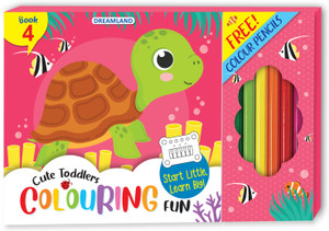 Cute Toddlers Fun Colouring Book with 6 Colour Pencils | Art and Craft ...