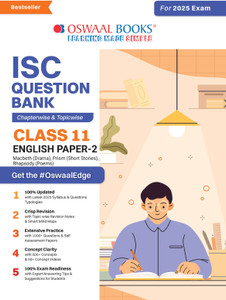 Isc Question Bank Solved Papers_class 11_english Paper 2_for Exam 2024 ...
