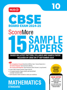 MTG CBSE Class 10 ScoreMore 15 Sample Papers Mathematics Standard Book ...