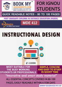 IGNOU MDE 412 Instructional Design Study Material For IGNOU Students ...