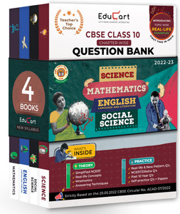 Educart CBSE Class 10 Bundle - Science, SST, English and Maths Question ...