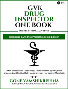TSPSC/APPSC GVK DRUG INSPECTOR ONE BOOK | gvkEDU - GVK DRUG INSPECTOR ...