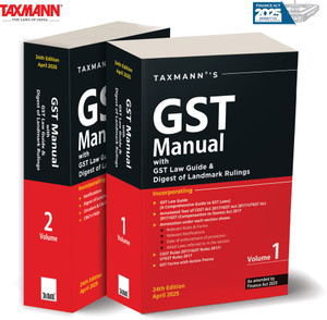 Taxmann's GST Manual with GST Law Guide & Digest of Landmark Rulings ...