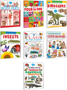 My First Book of Body Parts, Four in One, Dinosaurs, Insects, Flags of ...